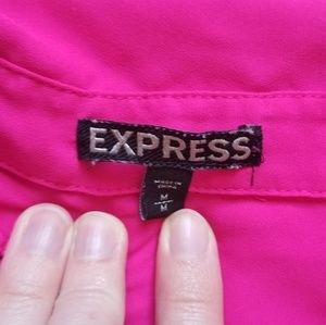 Express | Tops | Hot Pink Dress Shirt | Poshmark